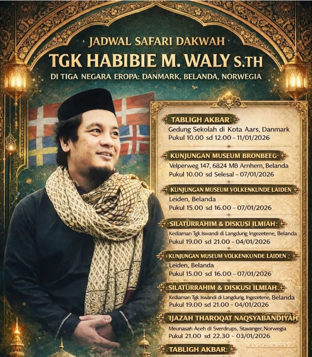 Tgk Habibie Waly Safari Dakwah ke Eropa, Telusuri Jejak Sejarah Masjid ...