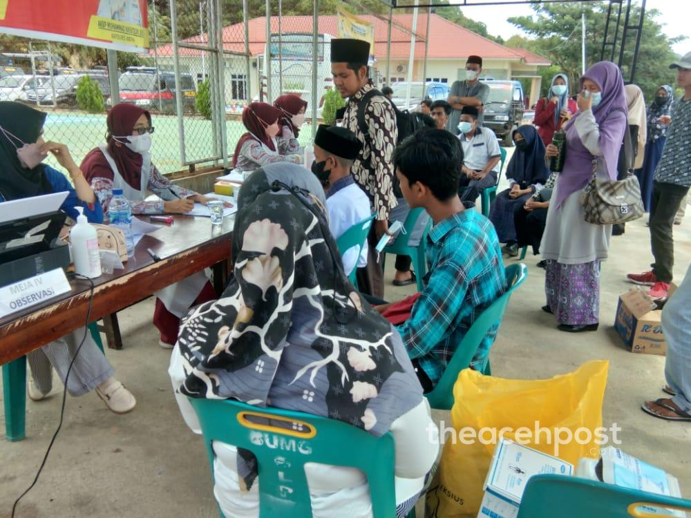 Ramai-ramai Dosen dan Mahasiswa STKIP Muhammadiyah Abdya Divaksin