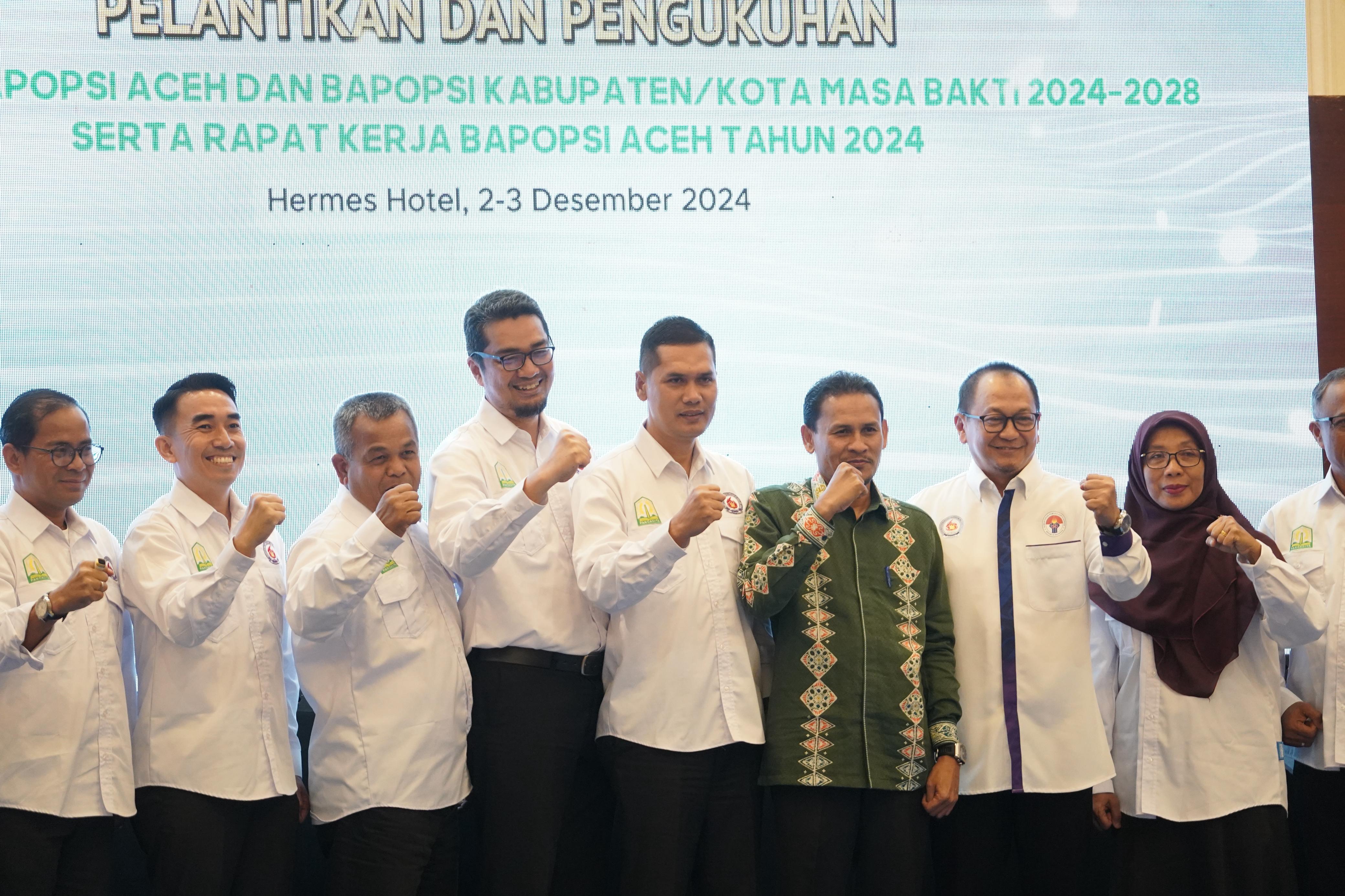 BAPOPSI Aceh dan Kabupaten/Kota Seluruh Aceh Resmi Dilantik